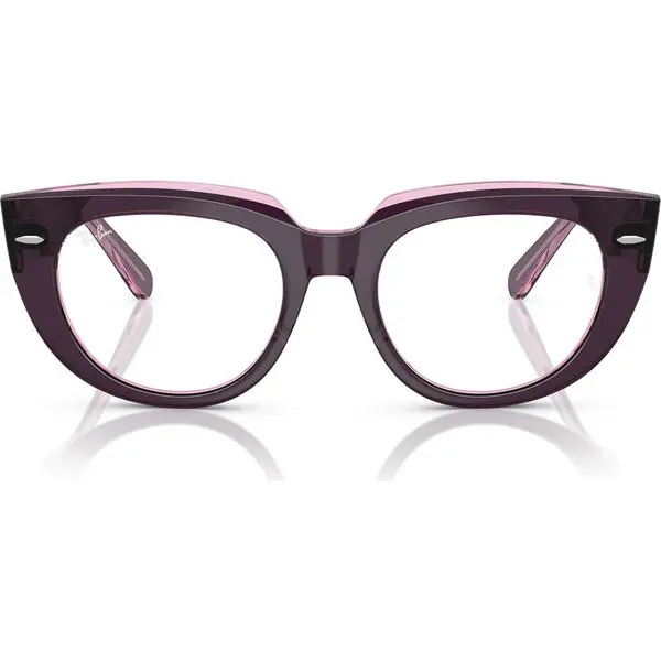 Ray-ban 50mm Square Optical Eyeglasses - Violet