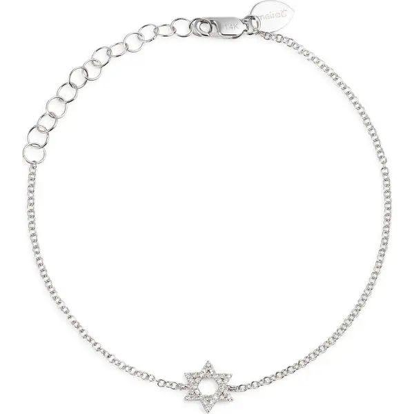 Meira T Star Of David Diamond Bracelet - White