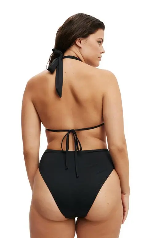Cotton:on High Apex Slider Triangle Bikini Top - Black