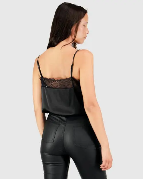 BELLE & BLOOM Lace Cami - Black