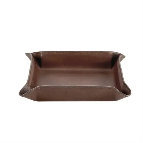 GRAPHIC IMAGE Leather Catchall Tray - Brown