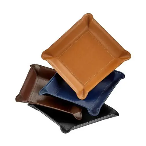 GRAPHIC IMAGE Leather Catchall Tray - Navy