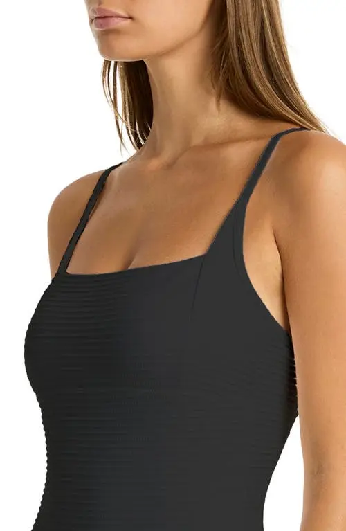 SEA LEVEL Spinnaker Textured Rib One-piece Swimsuit