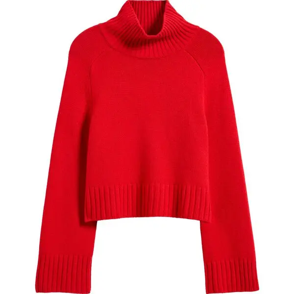 REFORMATION Brooke Crop Cashmere Turtleneck Sweater