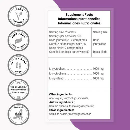 SUPERSMART L-tryptophan 1000mg Per Day