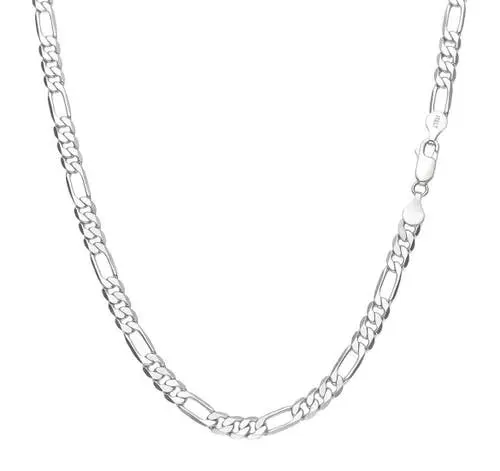 DONATELLO GIAN Sterling Figaro Chain Necklace - Silver