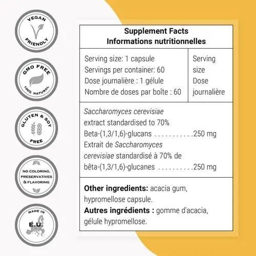 SUPERSMART Beta Glucan Supplement 250mg