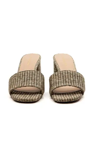 ANDREA GOMEZ Claudia Raffia Mules