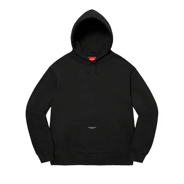 Supreme Micro Logo Hooded Sweatshirt - Black