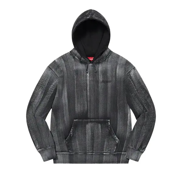 Supreme Brush Stroke Hooded Sweatshirt - Black