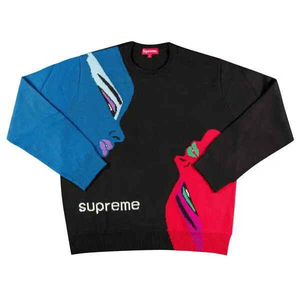 Supreme Faces Sweater - Black