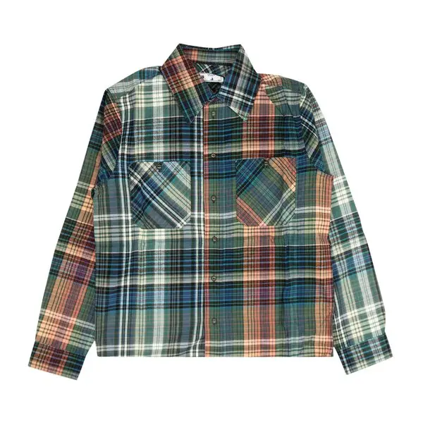 Off-White Stencil Flannel Check Shirt - Blue