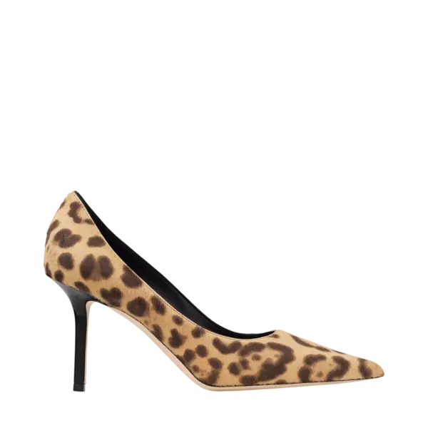JIMMY CHOO Love 85 Leopard Print Pony Pumps - Neutral