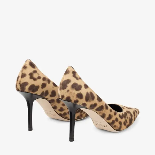 JIMMY CHOO Love 85 Leopard Print Pony Pumps