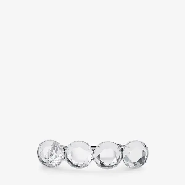 JIMMY CHOO Crystal Embellished Hair Barrette - Silver/silver