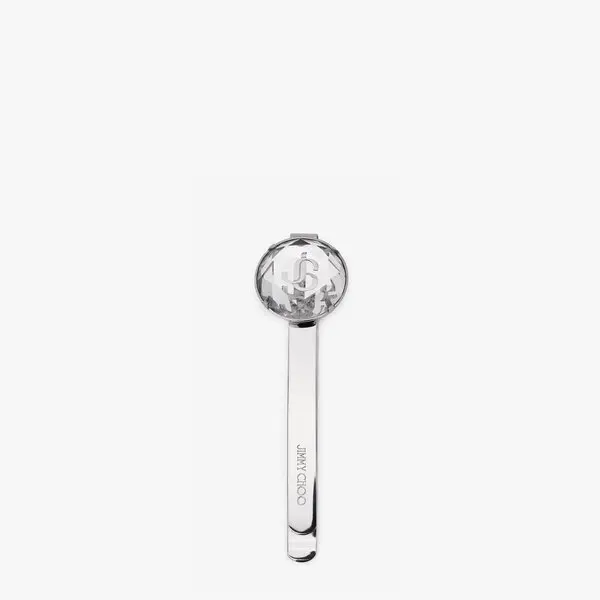 JIMMY CHOO Crystal Monogram Hair Slide - Silver/silver