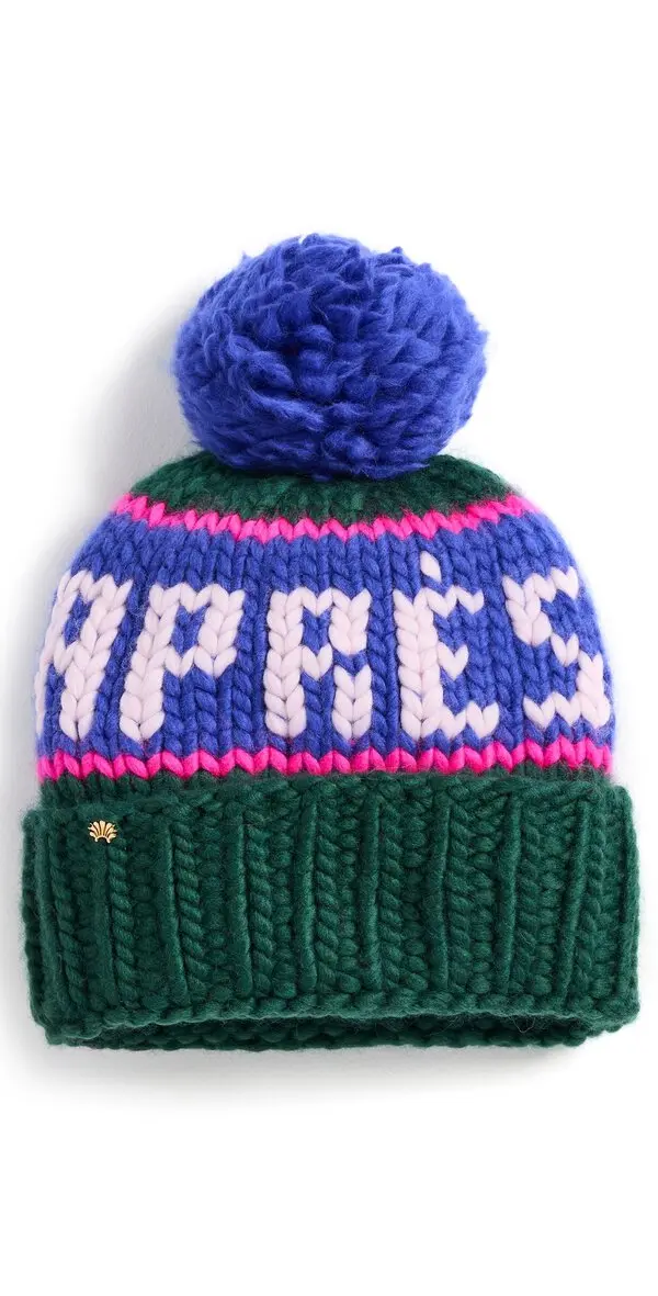Lele Sadoughi The Apres Beanie - Navy Forest Multi 