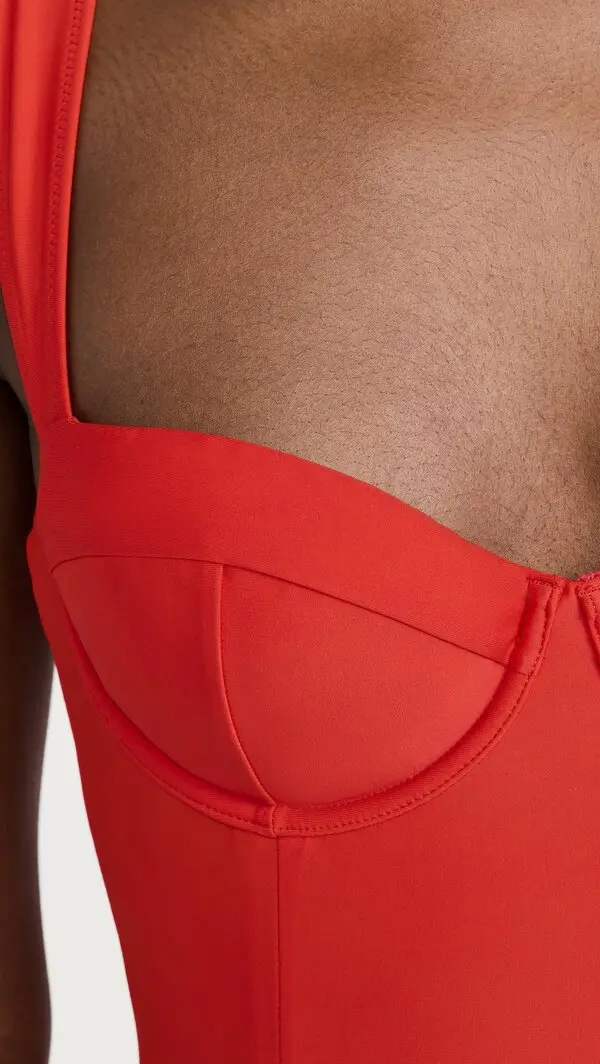 Simkhai Kyle Bustier One-piece - Fiery Red