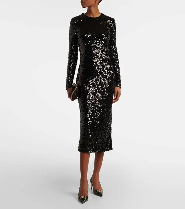 Dolce & Gabbana Sequined Midi Dress