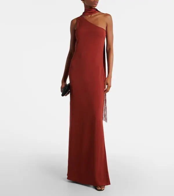 TALLER MARMO Caroline One-shoulder Gown - Red