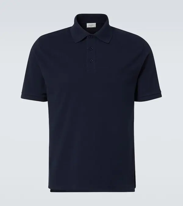 Saint Laurent Cotton-blend Polo Shirt - Blue