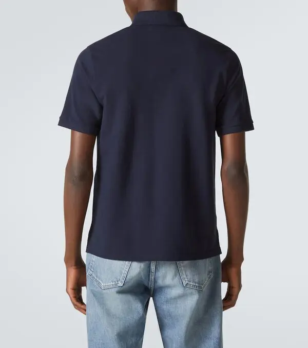 Saint Laurent Cotton-blend Polo Shirt - Blue
