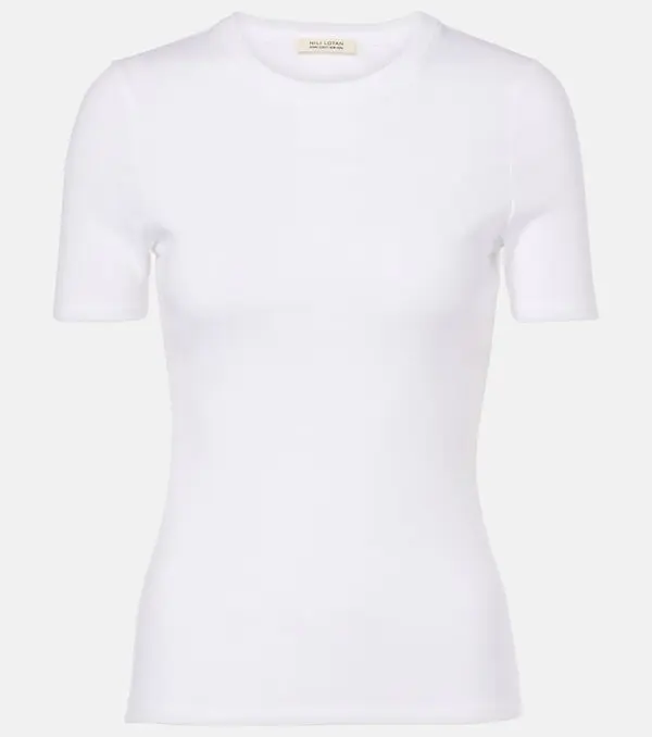 NILI LOTAN Elin Cotton Jersey T-shirt - White
