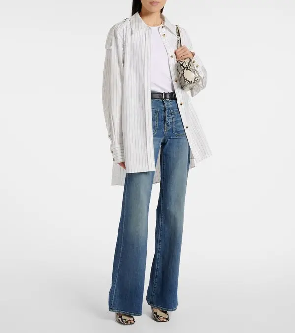 NILI LOTAN Elin Cotton Jersey T-shirt - White
