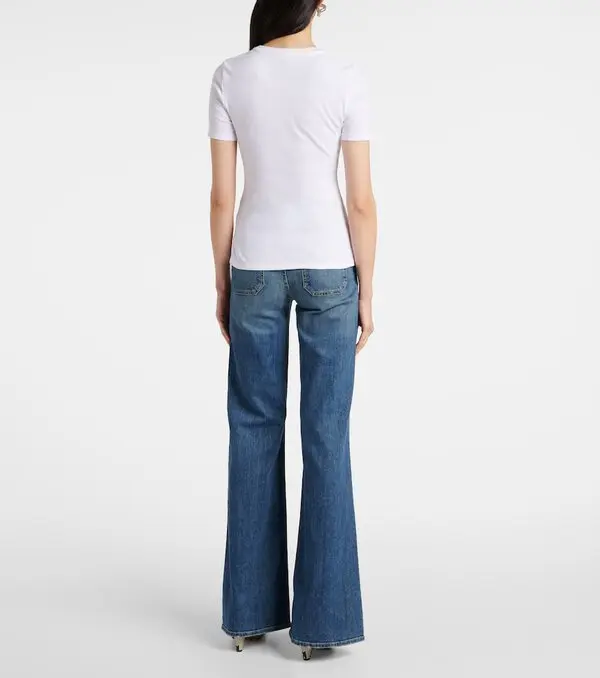 NILI LOTAN Elin Cotton Jersey T-shirt - White