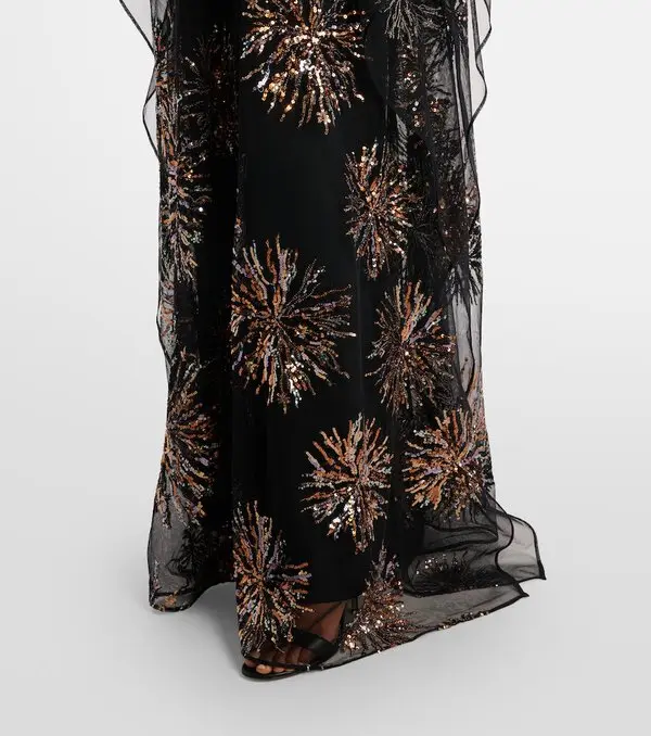 TALLER MARMO Embellished Tulle Kaftan