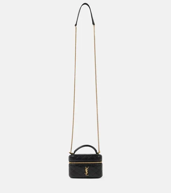Saint Laurent Gaby Micro Leather Crossbody Bag - Black