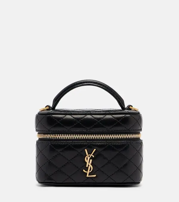 Saint Laurent Gaby Micro Leather Crossbody Bag - Black
