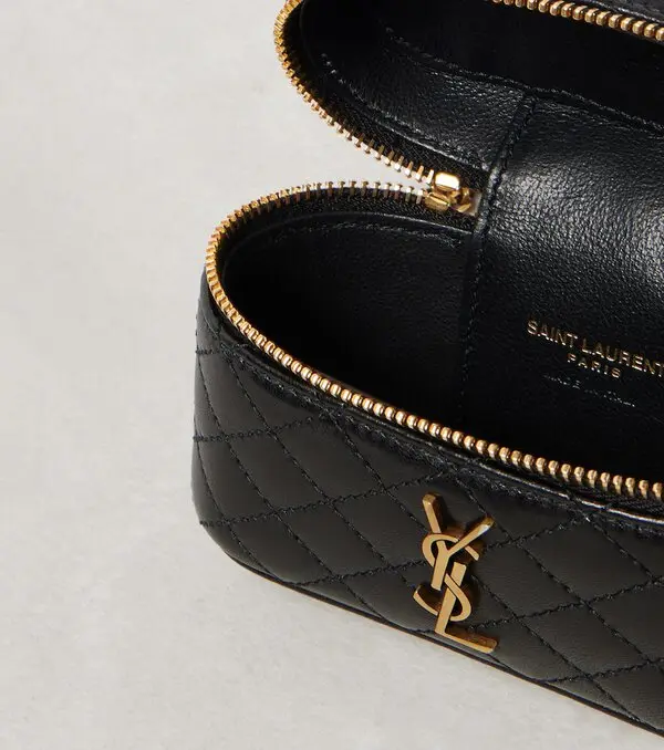 Saint Laurent Gaby Micro Leather Crossbody Bag - Black