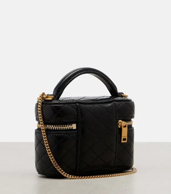 Saint Laurent Gaby Micro Leather Crossbody Bag - Black