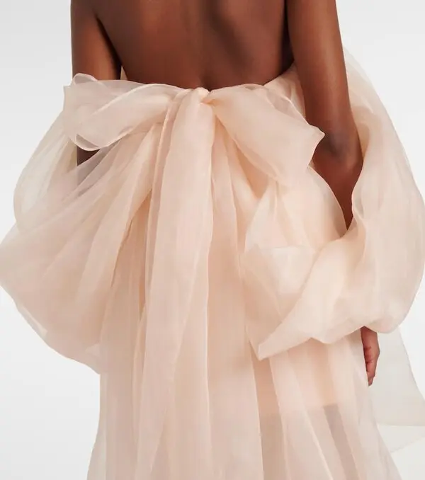Zimmermann Crush Silk Organza Corset Dress - Pink | Editorialist