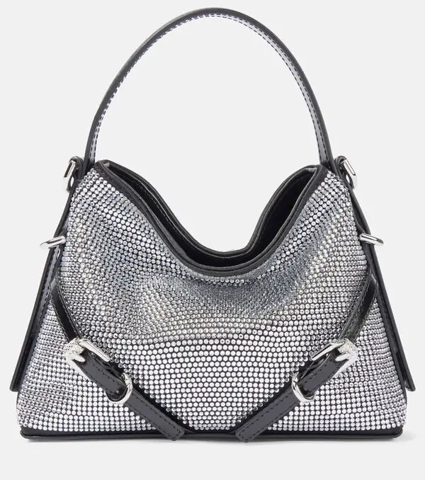 Givenchy Voyou Nano Embellished Shoulder Bag - Silver