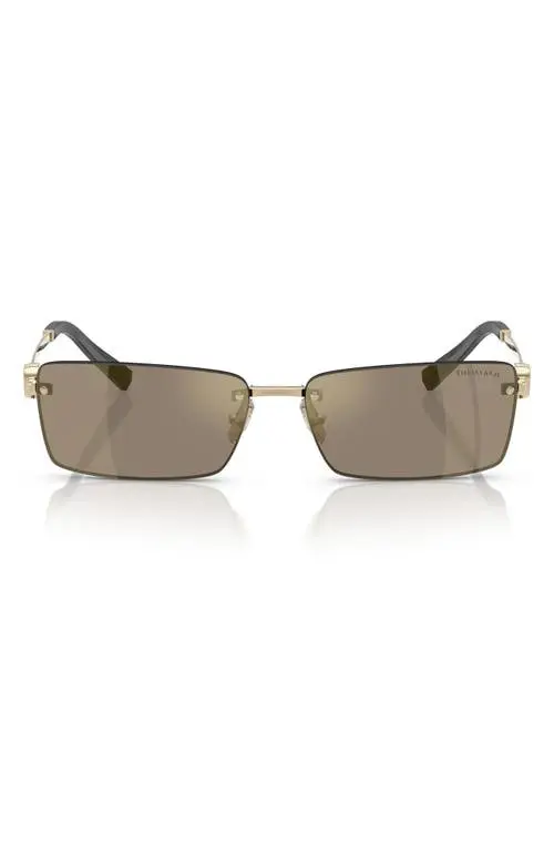 Tiffany & Co. 60mm Rectangular Sunglasses - Pale Gold