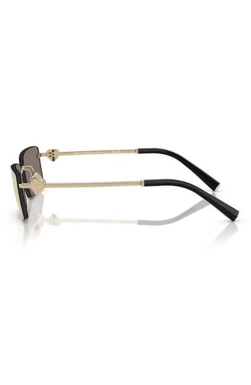 Tiffany & Co. 60mm Rectangular Sunglasses - Pale Gold