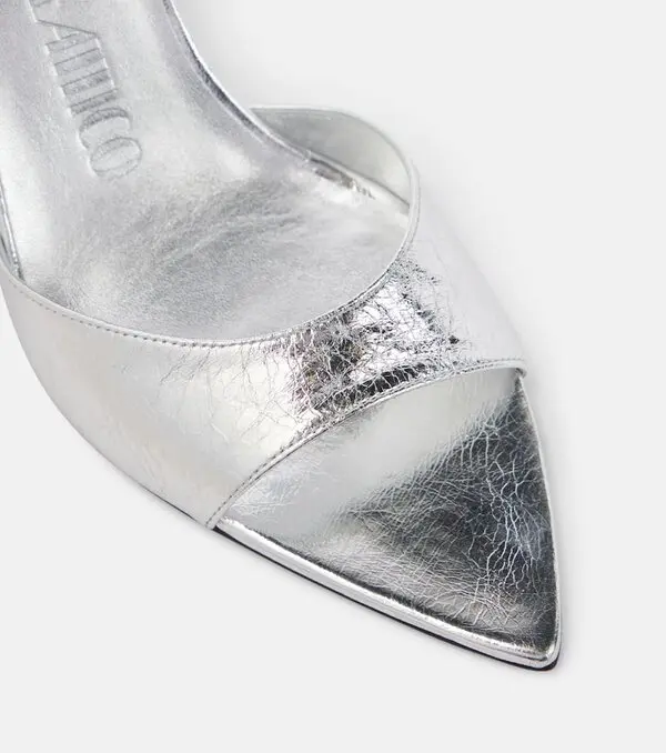 Attico Bes 65 Metallic Leather Mules