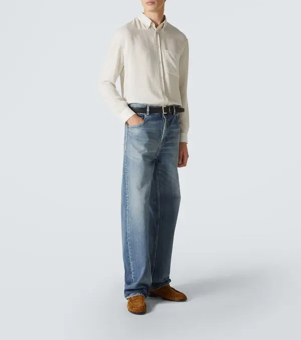 Saint Laurent Le Loafer Suede Penny Loafers - Brown