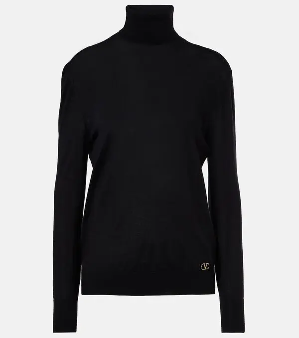 Valentino Garavani Cashmere And Silk Sweater - Black