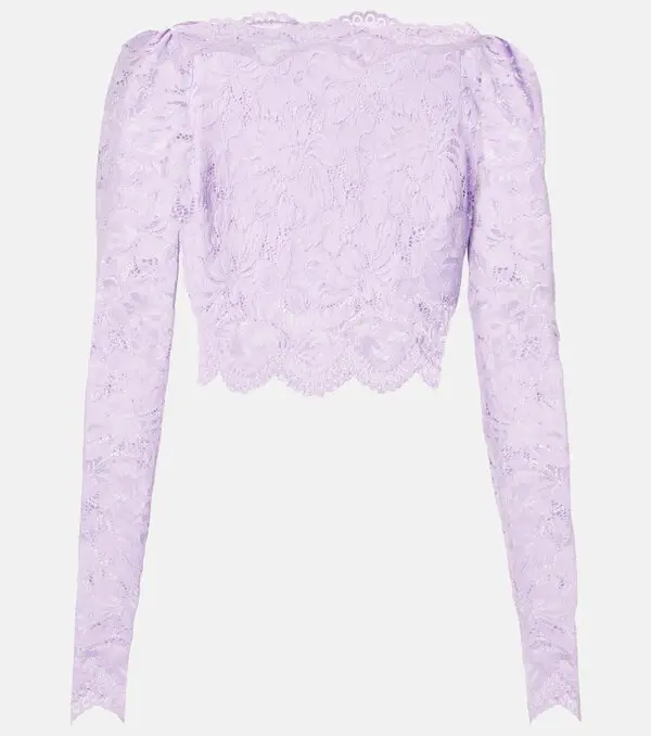 Rabanne Floral Lace Top - Purple