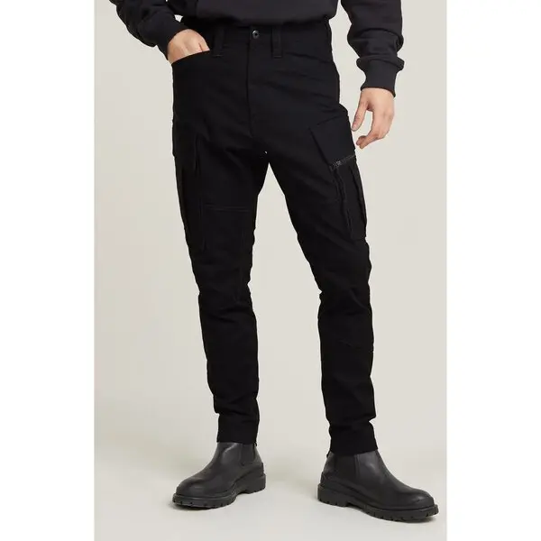 G-star Raw Zip Pocket 3d Skinny Cargo Pants - Dark Black