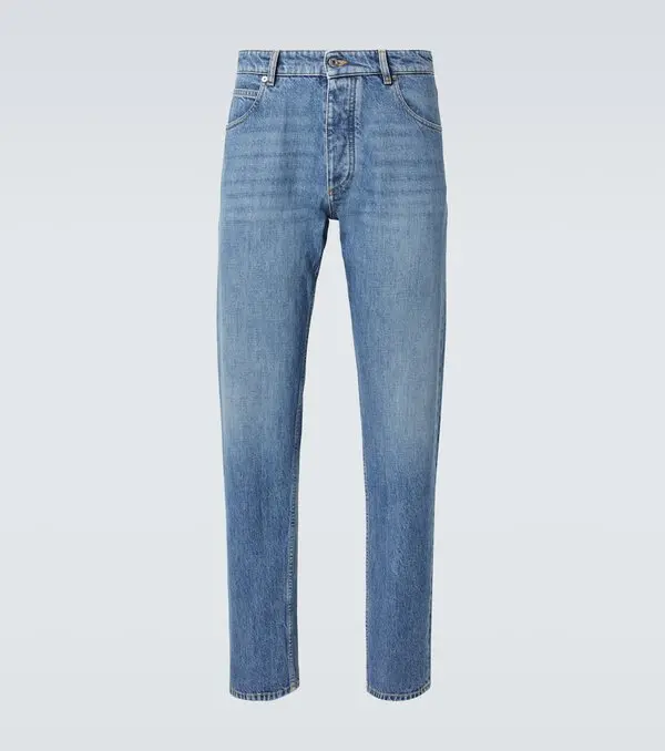 Bottega Veneta Mid-rise Straight Jeans - Blue