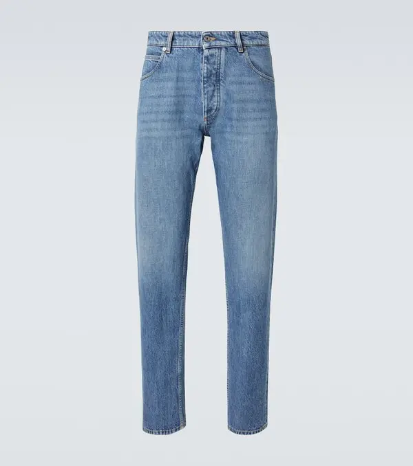 Bottega Veneta Mid-rise Straight Jeans - Blue