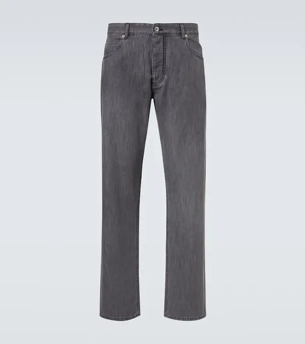Bottega Veneta Mid-rise Straight Jeans - Grey