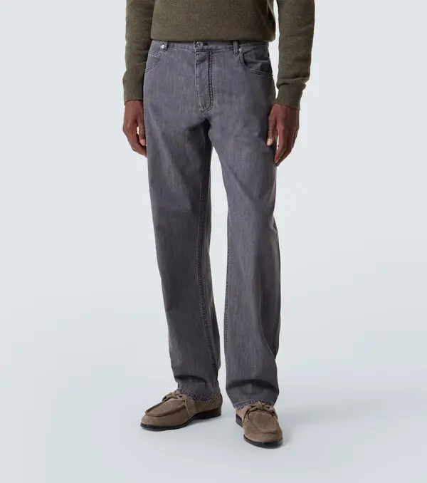 Bottega Veneta Mid-rise Straight Jeans - Grey