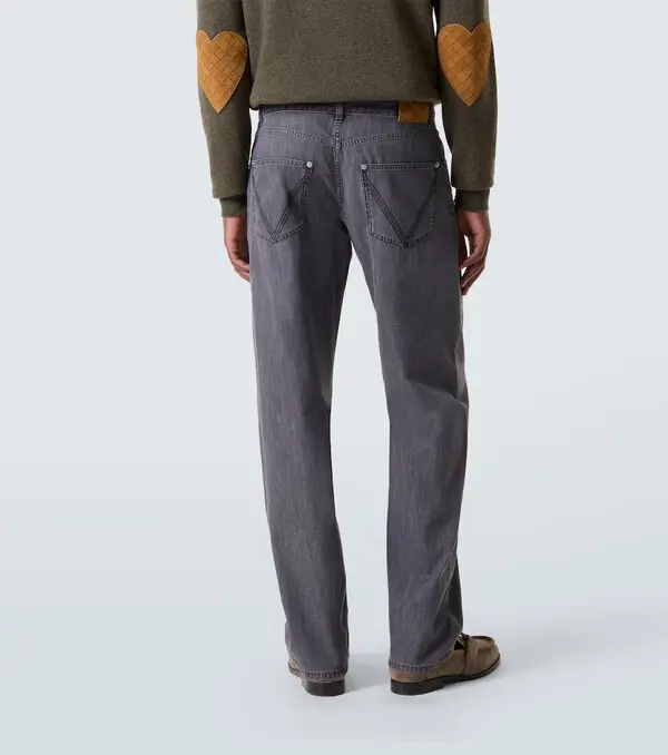 Bottega Veneta Mid-rise Straight Jeans - Grey