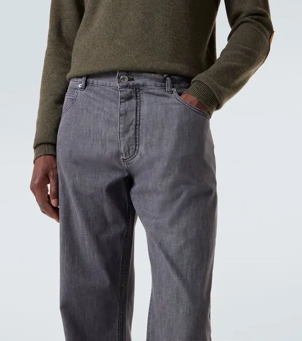 Bottega Veneta Mid-rise Straight Jeans - Grey