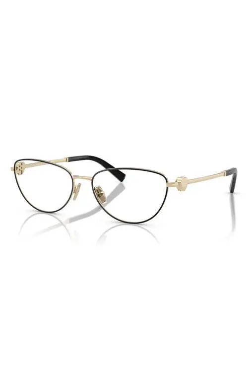 Tiffany & Co. 54mm Oval Eyeglasses - Black Gold